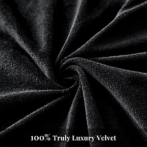 WARMDERN Black Velvet Duvet Cover King Size Flannel Duvet Cover Bedding Sets, 3pcs Ultra Soft Luxury Textured Modern Crystal Velvet Duvet Covers with Zipper Closure(Black, King)