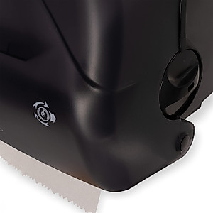 San Jamar Oceans Mechanical Towel Dispenser with Wall Mount for Public Restrooms, No Batteries Required, Translucent Black Impact-Resistant lastic