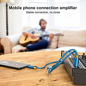 NUOSIYA XLR to 3.5mm Unbalanced Cable Adapter, Dual XLR Male Audio Cord to 1/8 inch Stereo Microphone Cable Mini Jack Aux, 22AWG Pure Copper Wire Core for Cell Phone, Laptop, Speaker, Mixer- 3FT