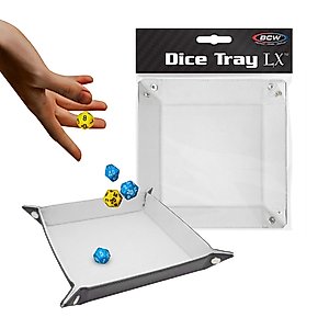 BCW Square Dice Tray - White | 7x7 Inches | Ideal for Dungeons and Dragons, Pathfinder, etc | Dice Rolling Tray Gaming Accessory for Tabletop RPGs and Board Games…