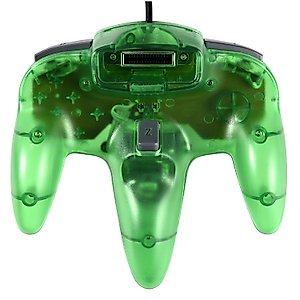 2 Pack Classic Controller for N64 Gaming, miadore Wired Retro Game Pad Joystick Remote Joypad for N64 Video Game System N64 Console - Jungle Green