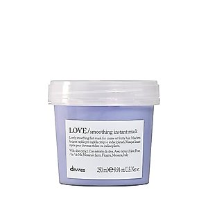 Davines LOVE Smoothing Instant Mask, Anti-Frizz Action for Sleek and Smooth Results, 1 Count, 8.45 fl. oz.