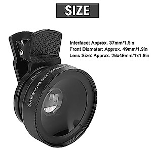 Macro Lens, Mobile Phone Lens, 3cm to 5cm Macro for Indoor and Outdoor Macro Shooting in Travel, Wild Shooting, Smart Cell Phone