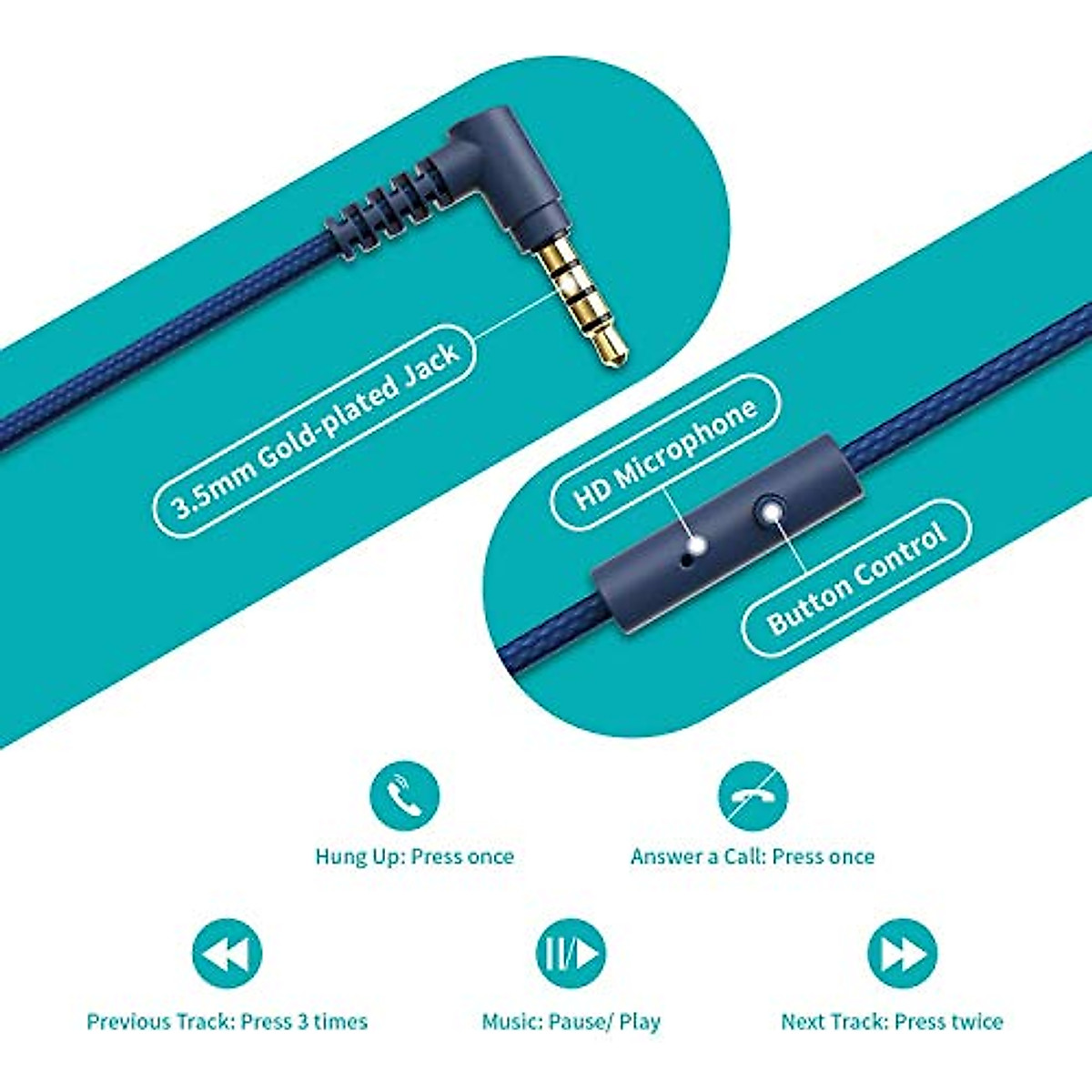 ChenFec 2 Pack Kids Headphones Stereo Foldable Headphones Adjustable Wired Over Ear Headsets with Microphone 3.5mm Jack for Online Learning Toddlers/Children/Travel/Boys/Girls Kid Headphone