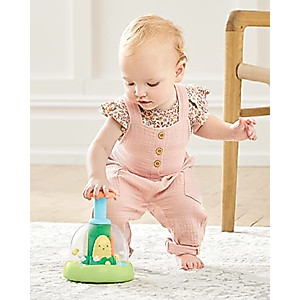 Skip Hop Press & Spin Baby Toy, Farmstand What's Poppin Corn Spinner