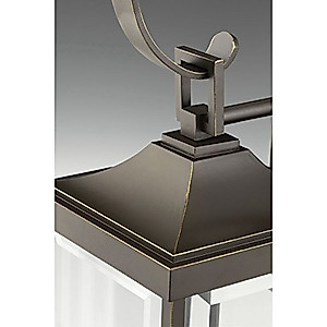 Gibbes Street Collection 3-Light Clear Beveled Glass New Traditional Outdoor Large Wall Lantern Light Antique Bronze