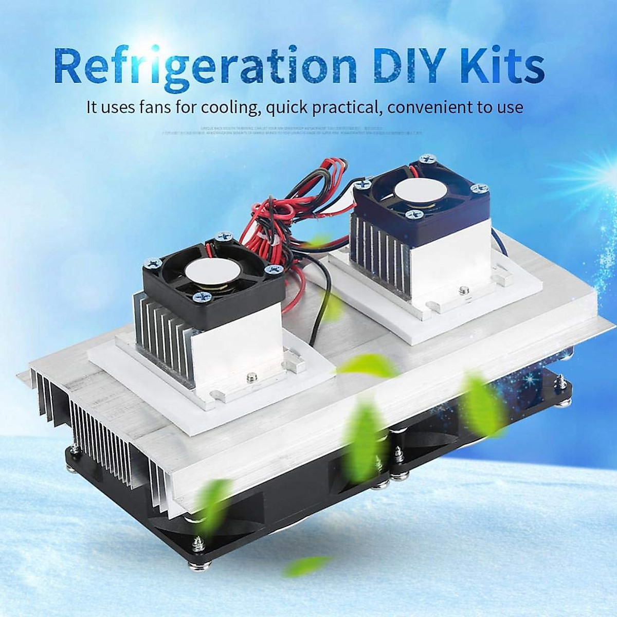 12V Compact Refrigeration Cooling Systems Air Conditioning Systems with Miniature,Thermoelectric Cooler,Semiconductor Refrigeration Cooling Device Thermoelectric Cooler 12A 12V DIY Refrigeration