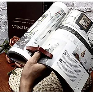 Handcrafted Book Page Holder - Walnut Thumb Bookmark - Gift for Book Lovers, Bookworms, Gifts for Readers and Book Enthusiasts (Medium, 1 Pack)