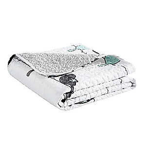 Lush Decor Rowley Birds Throw Blanket, 50" x 60", Blue & Gray