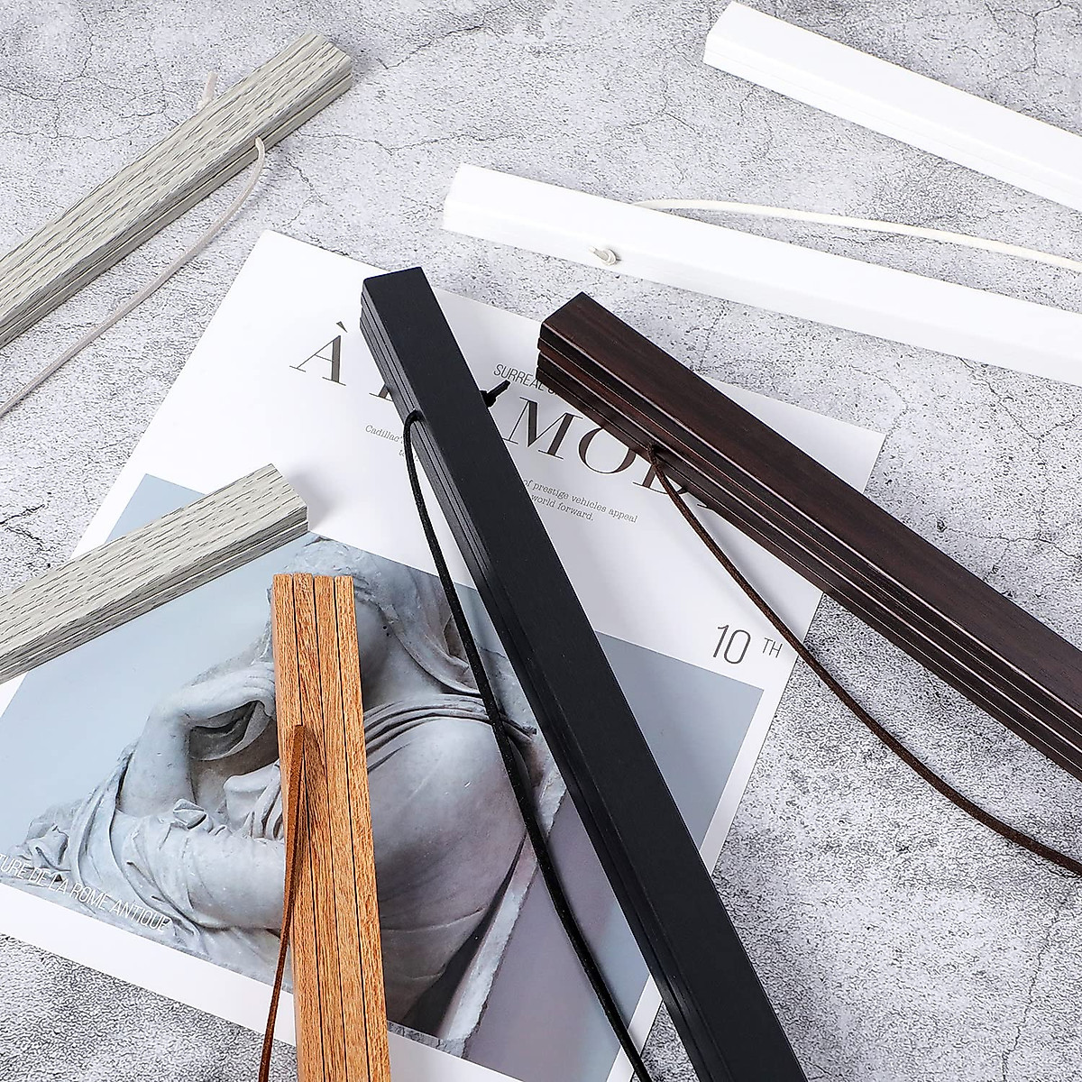 20x30 20x28 Poster Frame, Magnetic Light Wood Frame Hanger for Photo Picutre Canvas Artwork Art Print Wall Hanging (1 Pack, 20", Black)