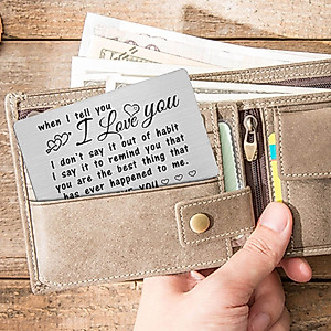 When I Tell You I Love You Gifts for Him Men, Mini Love Note Card, Happy Graduation Birthday Present, Long Distance Relationship