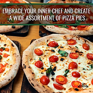 Hike Crew 12” Outdoor Propane Pizza Oven | Compact, Portable Personal Pizza Maker for Camping Kitchen with Flame Control Knob, Pizza Stone, Cutter, Peel, Thermometer, Gas Regulator, Hose & Carry Bag