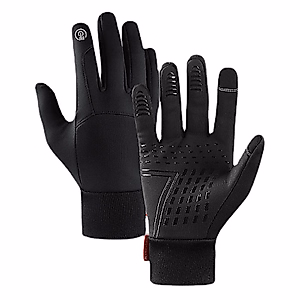 shuanghua Winter Thermal Gloves for Men and Women Full Finger Touchscreen Mountain Biking Riding Gloves for Outdoor Sports Driving Cycling Motor Cycle Anti-Slip Warm Gloves