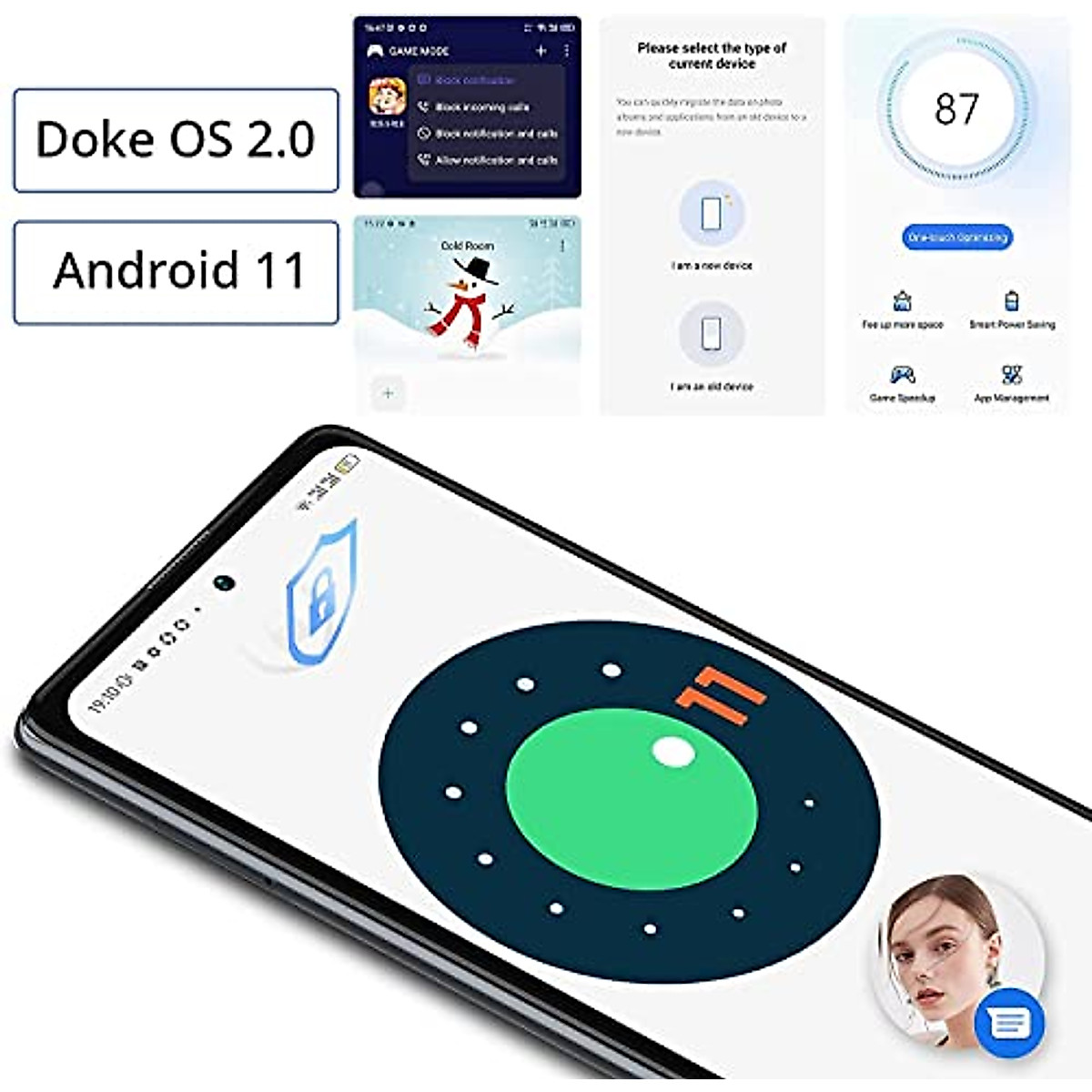 Blackview Unlocked Cell Phone, A100 Android Phone 6.67" FHD+ Punch Hole Screen, 4G Global Bands Dual Sim Unlocked Phones 6GB+128GB ROM/TF 512GB, Octa Core Processor Smartphone 12+8MP, 2.4/5G-WiFi NFC