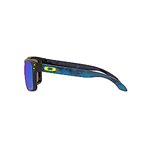 Oakley Men's Oo9102 Holbrook Square Sunglasses, Hi Res Blue Camo/Prizm Sapphire, 57 mm