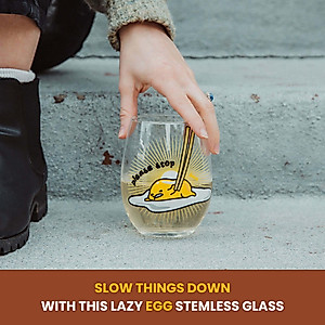 Gudetama 20oz Stemless Glass Multicolor