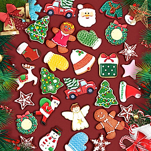 20 Pcs Christmas Cookie Cutters, Hibery Holiday Cookie Cutters Christmas, Reindeer, Snowflake, Christmas Tree, Gingerbread Man, Santa, Bell & More Cookie Cutters Christmas Shapes