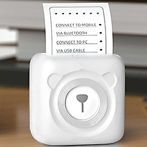 XWWDP Portable Bluetooth 4.0 Thermal Photo Printer Wireless Inkless Mini Pocket Label Notes Printer Papers