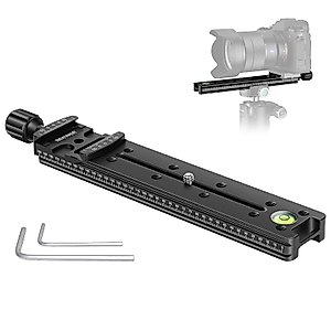 Neewer 200mm Professional Rail Nodal Slide Metal Quick Release Clamp for Camera