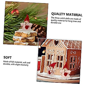 SAFIGLE 6pcs Felt Ornaments Santa Claus Ornaments Santa Ornament Christmas Felt Hanging Ornament Felt Christmas Doll Christmas Felt Figures Creative Doll Adornment Adorable Witch Dolls