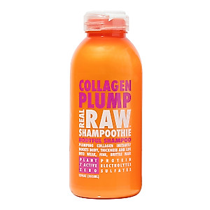 Real Raw Collagen Shampoo - Strengthen & Repair - No Water 100% Pure Aloe Juice & Coconut Water - Sulfate & Paraben Free, 12.0 Ounce, 1