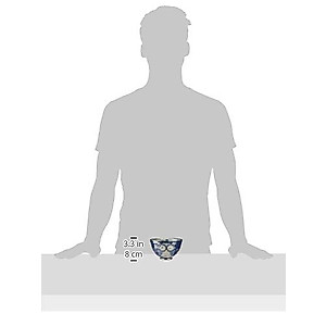 Hasami Ware 83970 Rice Bowl, Large, Hand Owl, Blue