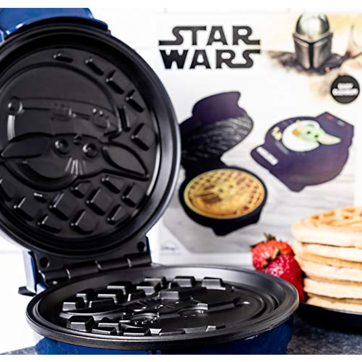 Uncanny Brands Star Wars The Mandalorian The Child Waffle Maker- Baby Yoda Waffles