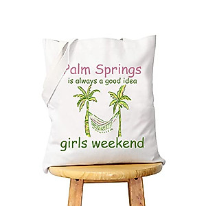 WCGXKO Girls Weekend Gift Palm Springs Is Always A Good Idea Palm Springs Bachelorette Party Totes (Palm Springs2)