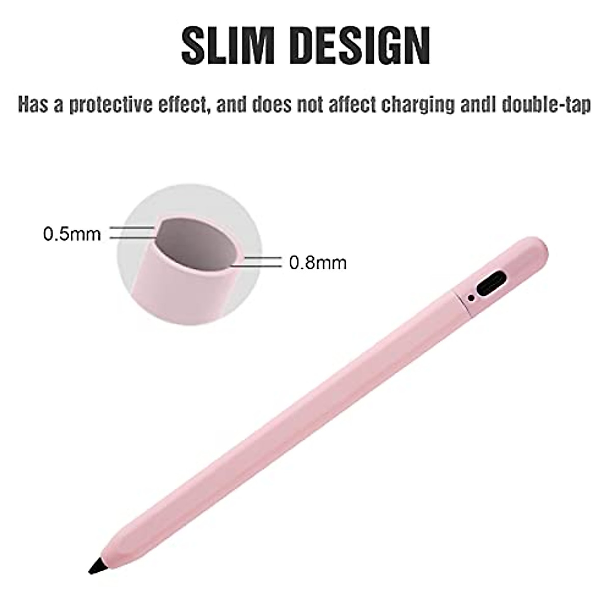 Case for Stylus Pen Silicone Stylus Pen Cover Holder Anti-Slip Stylus Pen Sleeve Compatible with Type C Charging Port Stylus Pen