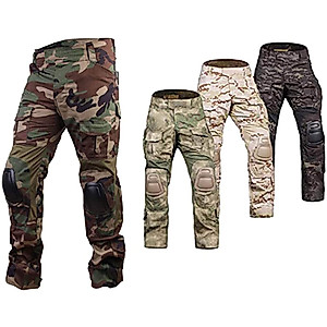 Emerson Airsoft Hunting Tactical Pants Combat Gen3 Pants with Knee Pads (US, Alpha, Large, Regular, Regular, Wolf Gray)