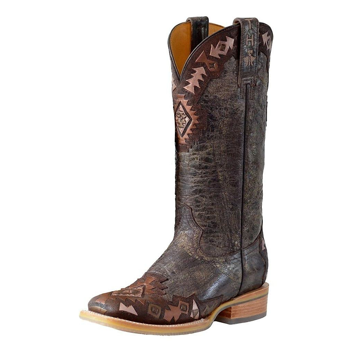 Tin Haul Women's Tribe Vibes Western Boot Broad Square Toe Brown 7 M US