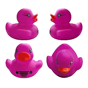 Crafters Cup VHOB You've Been Ducked Rubber Ducks | Bulk 20 Pack | Rubber Ducky 2.25 inches Wide and 1.75 inches Tall | Use with Duck Duck Tags | Tuscadero Pink Duck (Pink Rubber Ducks)