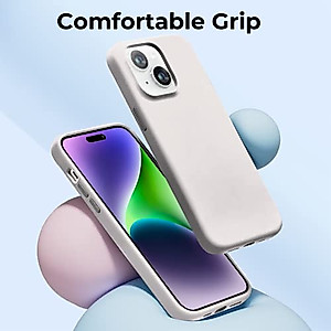 Mkeke Magnetic for iPhone 14 Case for iPhone 13 Case [Designed for MagSafe] Liquid Silicone Shockproof Protective Phone Cover with Soft Microfiber Lining for Apple iPhone 13/14 (6.1"), White