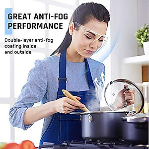 MEIGIX Anti Fog Goggle Sunglasses Unisex Visor Full Face Protective Shield Glasses Fashion Tinted Lens Eyewear (Black)