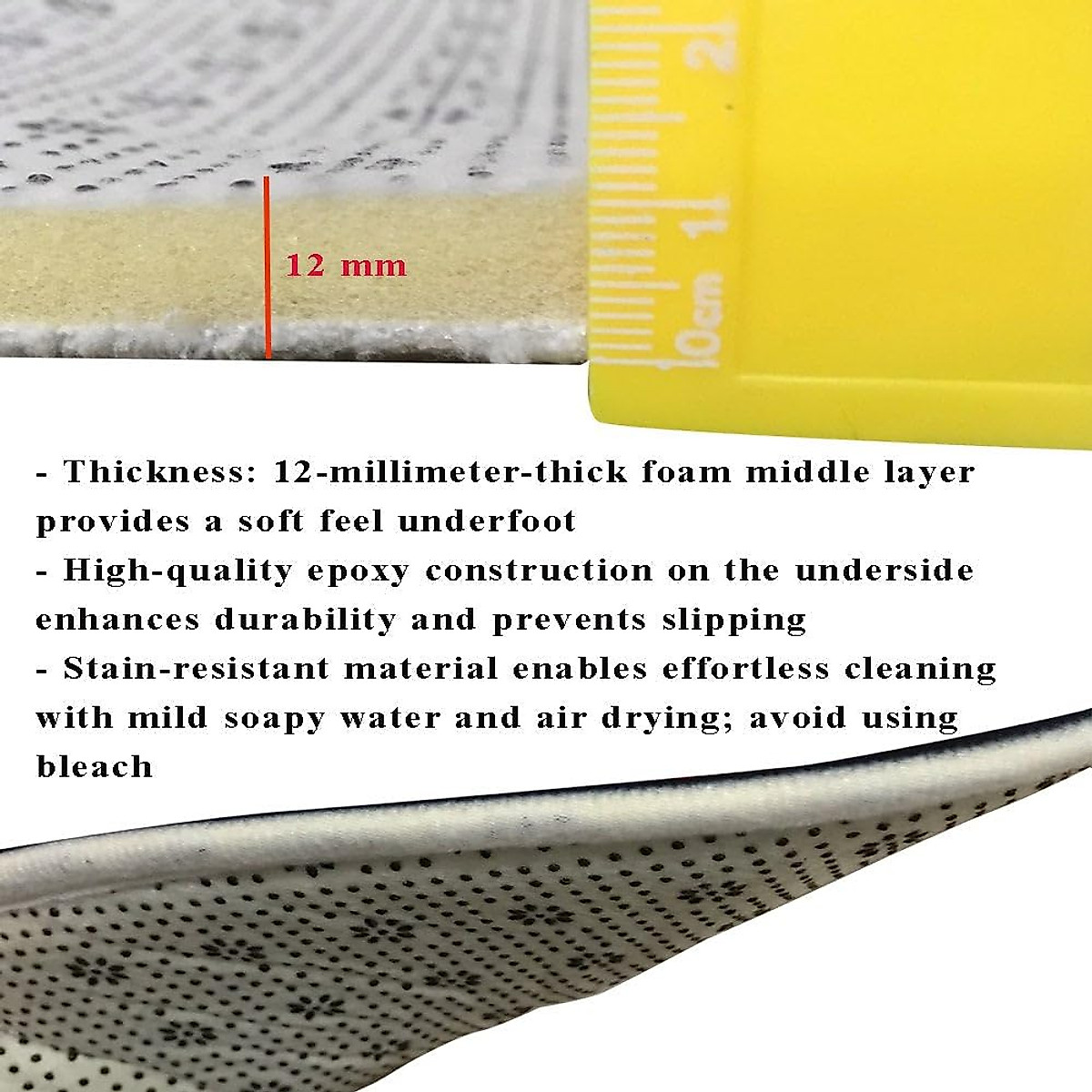 Personalized 3D Yin Yang Asian Dragon Element Area Rug, Anti-skid Lounge Mat, Indoor Decorative Throw Carpet, Suitable for Leisure Area Bedside Accessories Cloakroom, White and Black Dragon -3