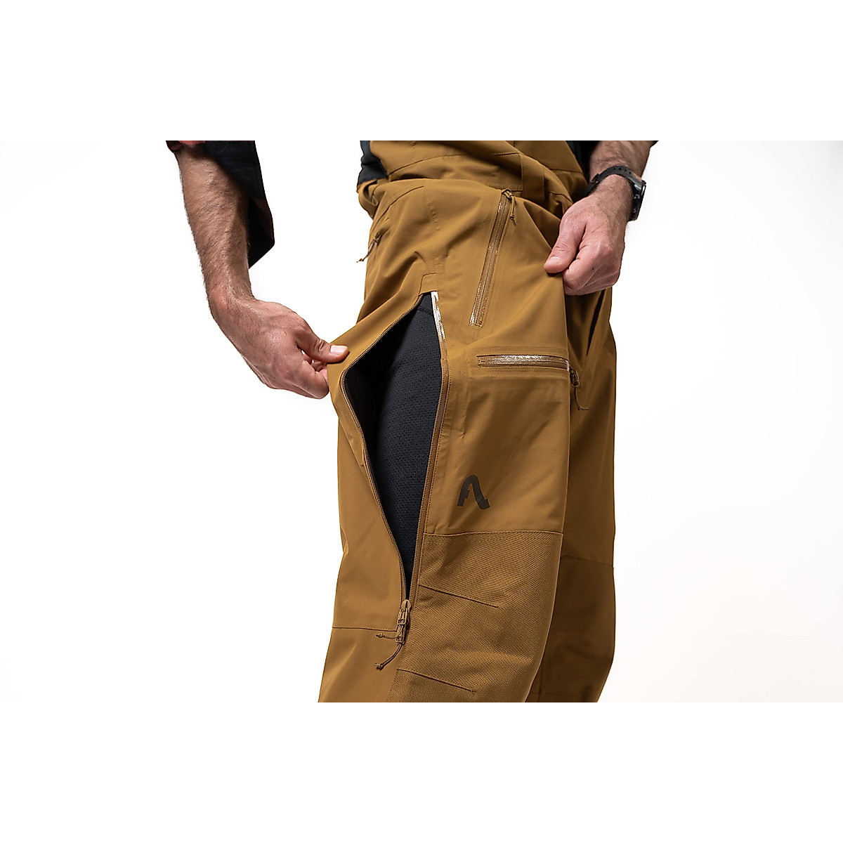 Flylow Men's Baker Bib Waterproof Breathable Ski and Snowboard Pants - Rye - Medium