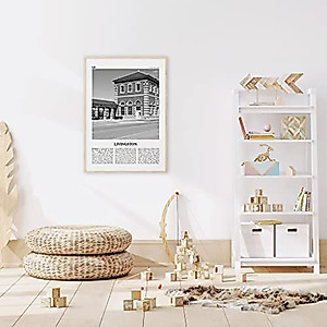 Livingston Print Black and White, Livingston Wall Art, Livingston Poster, Livingston Photo, Livingston Décor, Livingston Map, Montana, USA