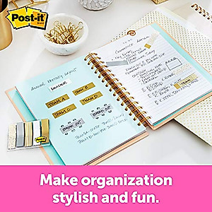 Post-it Flags, 100 Count, .47 in Wide, Assorted Metallic Designs (684-METAL)