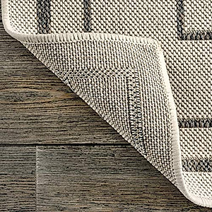 nuLOOM Katalina Simple Border Indoor/Outdoor Area Rug, 6' 7" x 9', Ivory