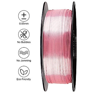 TTYT3D Silk Shine Rose Gold 3D Printer PLA Filament, 1.75mm 1kg 2.2lbs Spool 3D Printing Material Widely Compatible for FDM 3D Printer