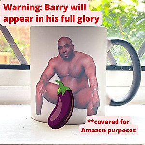 Barry Wood Sitting On Bed Meme Mug - Funny Rude Mug - Message Appears as it Heats - Perfect Novelty Gag Gift - Office Joke