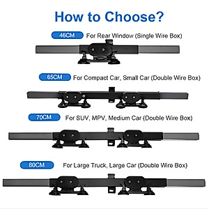 Car Retractable Curtain with UV Protection - 2023 New Cool Windshield Sunshade, Extra Large Sun Shade for Window, Front ＆ Rear Window Shades All (46cm/18.1in)