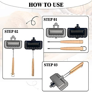 Hot Sandwich Maker Hot Dog Toaster, labato Double-Sided Sandwich Baking Pan Double Sided Frying Pan, Nonstick Sandwich Maker Flip Grill Pan for Breakfast Pancakes, Toast, Omelets (Silver+Black)