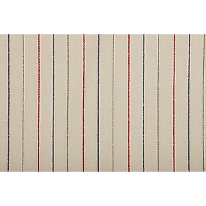 Betsy Stripe Tie Top Tier Curtains, Set of 2, 24" L x 36" W, Farmhouse, Country, Patriotic, Primitive Americana Style Tab Café Curtains