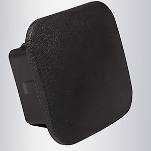 Yonput 1 PC Car Trailer Cover, 1.25" Trailer Hitch Cover Tube Cap, Trailer Hook Dust Plug Square Mouth Protection Cover, Compatible for Toyota Mercedes Mopar Audi F150 Ford GMC Truck Chevy (Black)