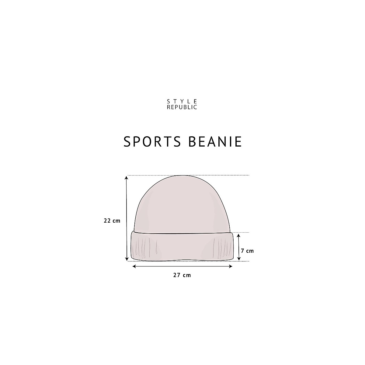 Style Republic Women’s Ribbed Cuff Beanie, 100% Cashmere, Soft & Stretchy with Ribbed Edge, Warm Hat for Winter (Nougat)