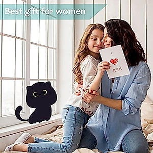 CRIMMY Heating Pad for Period Menstrual Cramps Pain Relife, Cute Small Portable Heat Pads for Travel, Mini Stuffed Animal USB Electric Hot Pack for Back Neck Eyes Hands (Black cat)