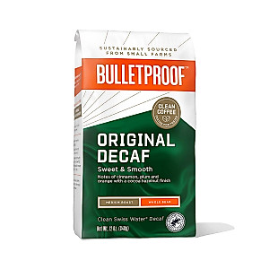 The Original Whole Bean Decaf Coffee, Medium Roast, 12 Oz, Bulletproof Keto Friendly 100% Arabica Coffee, Certified Clean Coffee, Rainforest Alliance, Sourced from Guatemala, Colombia & El Salvador