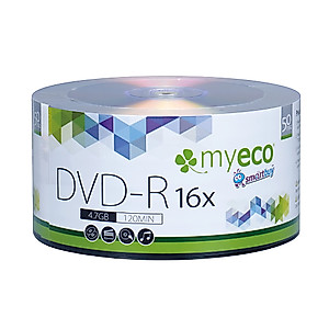 400 Pack MyEco DVD-R 16X 4.7GB/120Min Silver Logo Top Write Once Blank Media Record Disc