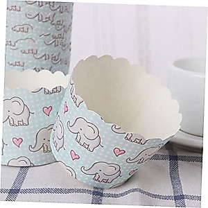 UPKOCH Paper Elephant Baking Holder for Dot Polka Pattern Small -friendly -friendly Liners Wrappers Shop Containers Dessert Home and Cuake Cups Accessory Colorful Paper Party Gift Wrapping 100pcs
